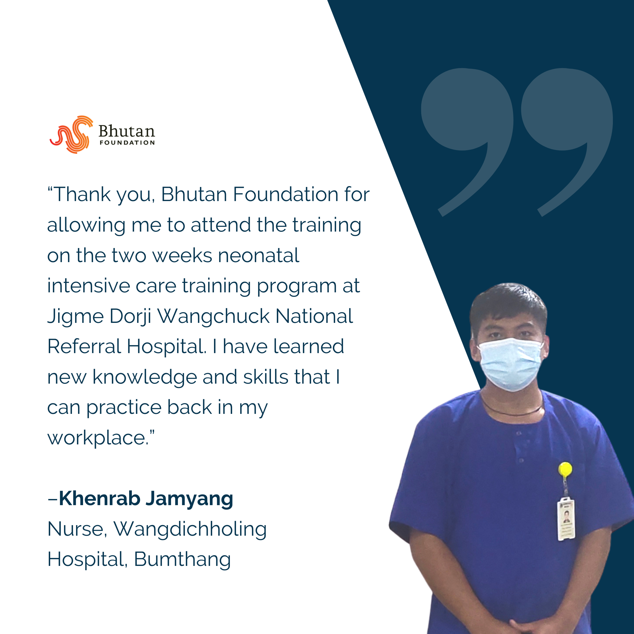 Two Nurses from Wangdicholing Hospital Trained on Neonatal Management and Care - Bhutan Foundation